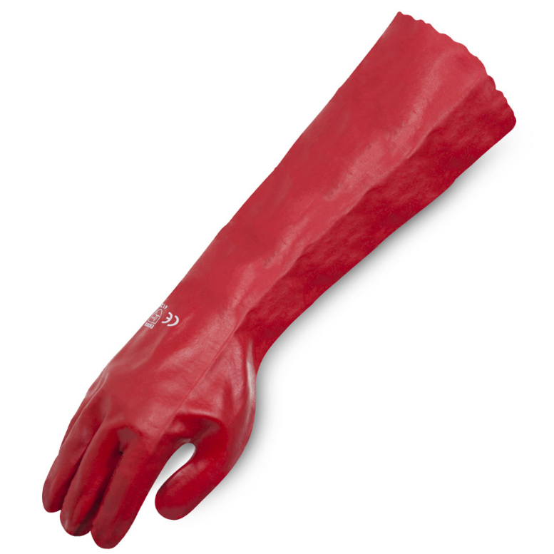 PVC Dipped Gloves Red 45cm — The Cleaners Room