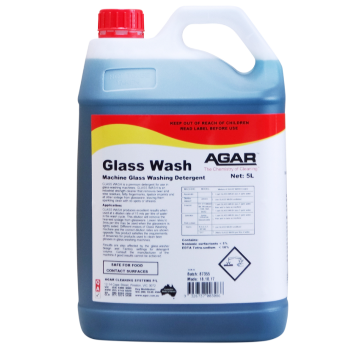 Agar Glass Wash Machine Glass Washing Detergent — The Cleaners Room