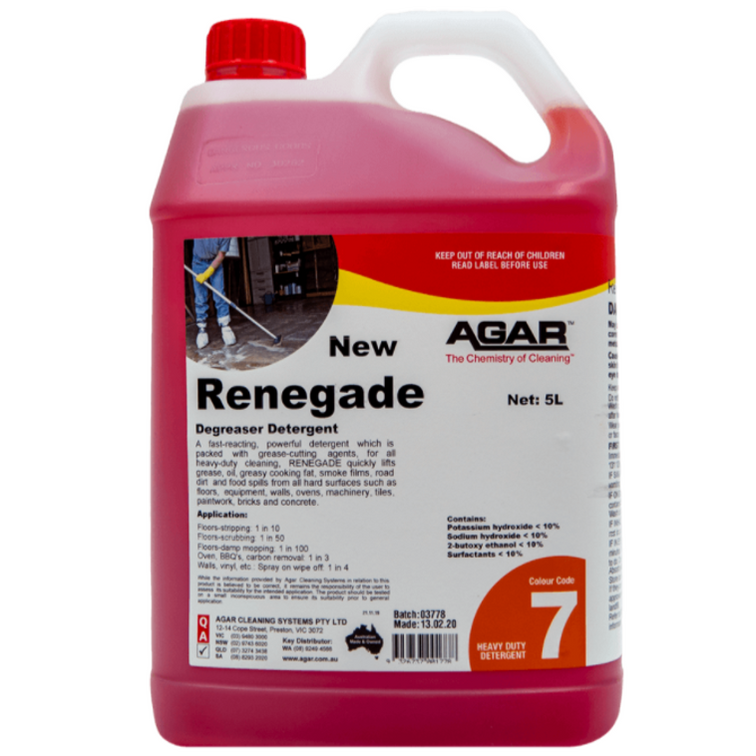 Agar Renegade Degreaser Detergent — The Cleaners Room