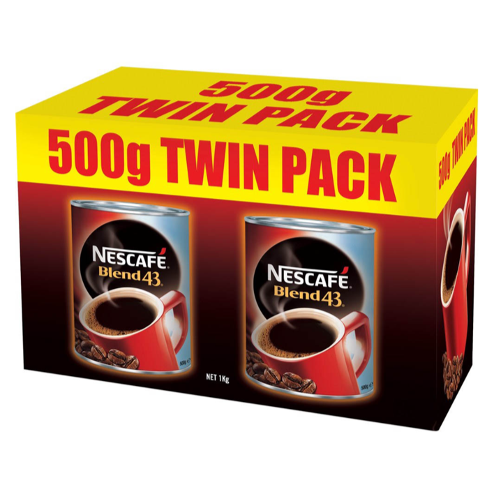 Nescafe Blend 43 Instant Coffee 2 x 500g Twin Pack — The Cleaners Room